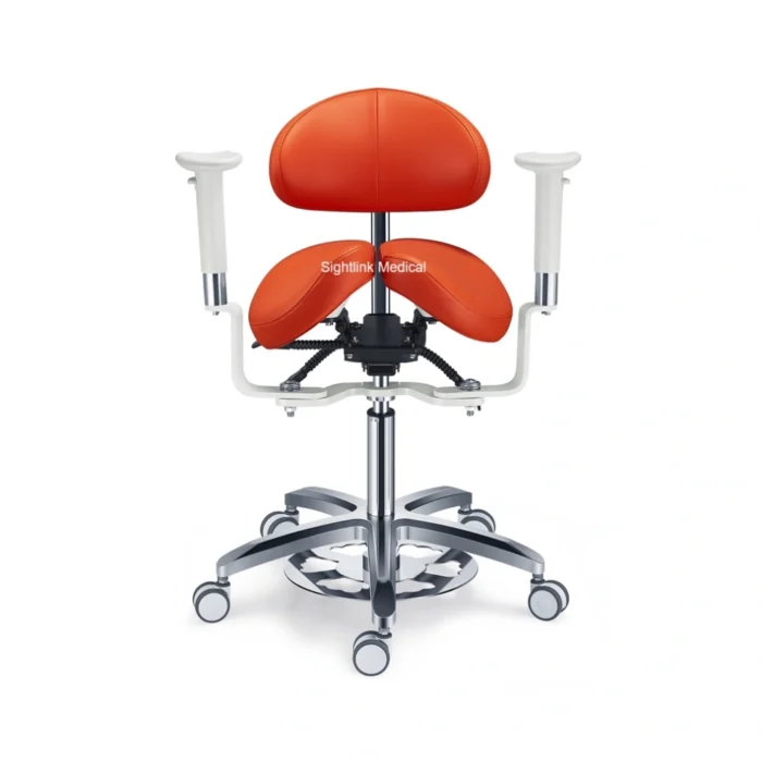 Height Adjustable Saddle Seat Dentsit Doctor’s & Assistant’s Chair ...