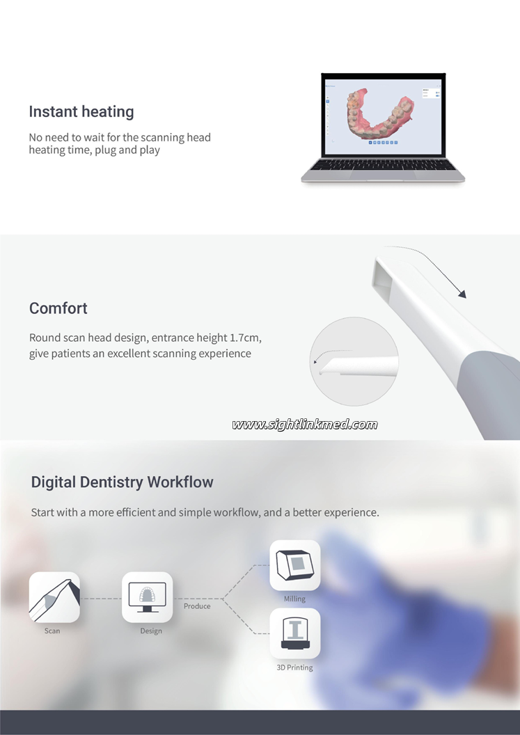 Dental Scanning Image System Digital AI 3D Intra Oral Scanner Fast ...