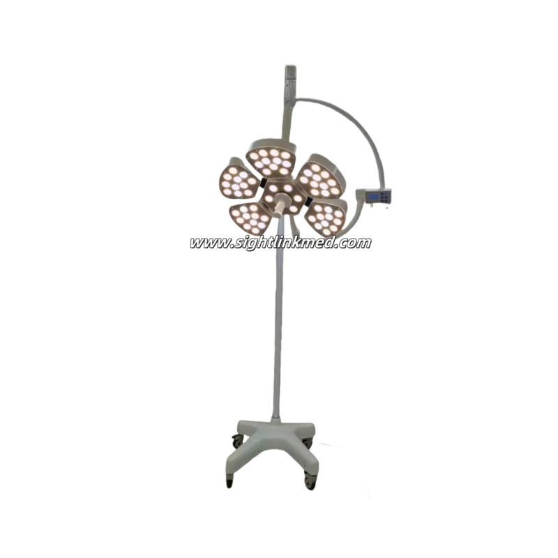 Adjustable Emergency Hospital LED 5petal Shadowless Floor Standing ...
