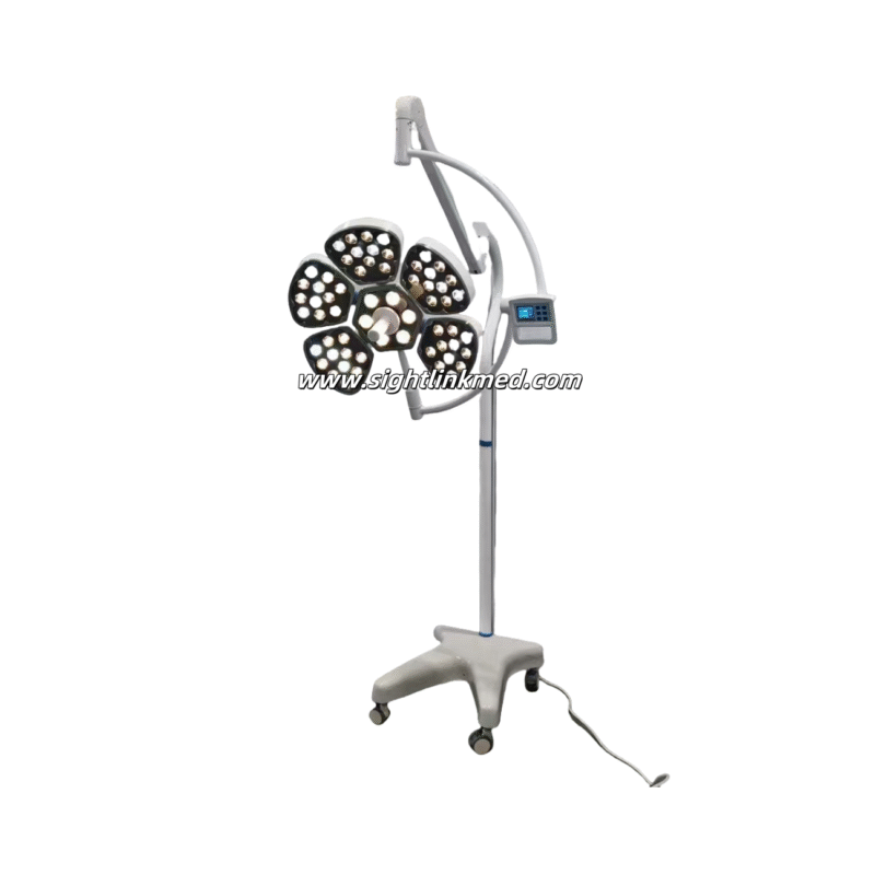 Adjustable Emergency Hospital LED 5petal Shadowless Floor Standing ...